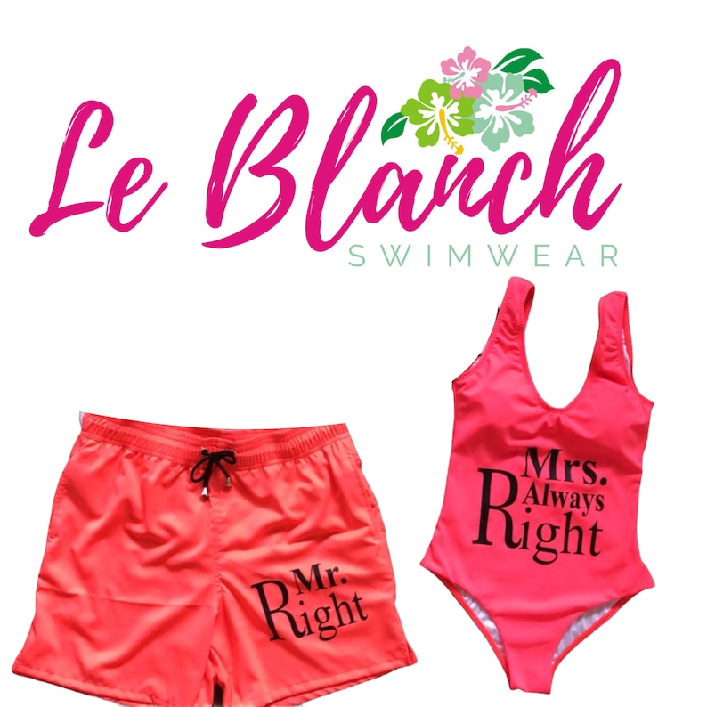 Couples Matching Solid Swimsuit Swimwear Swimming Trunks Set. - Etsy