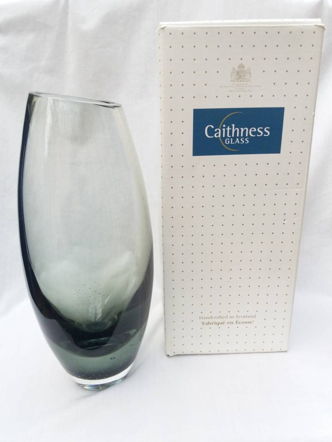 Vintage Caithness Barrel Vase. Controlled Bubbles. Vintage Glass ...