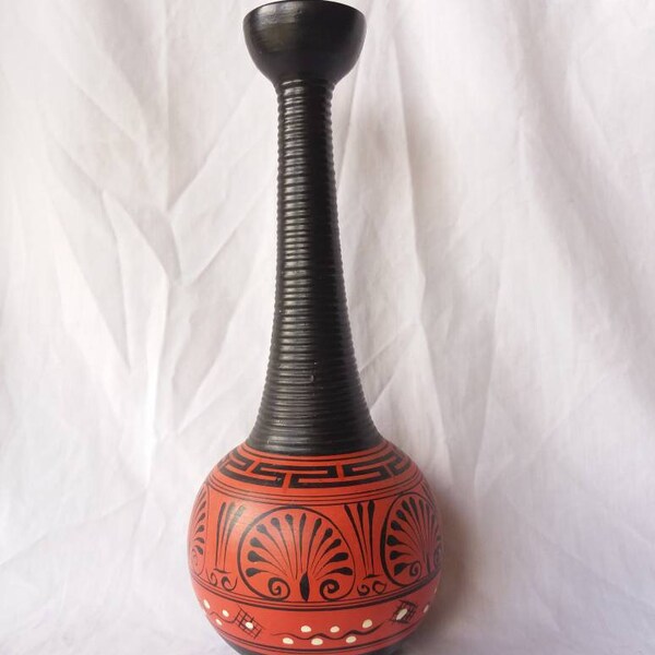 Greek Key Vase - Etsy
