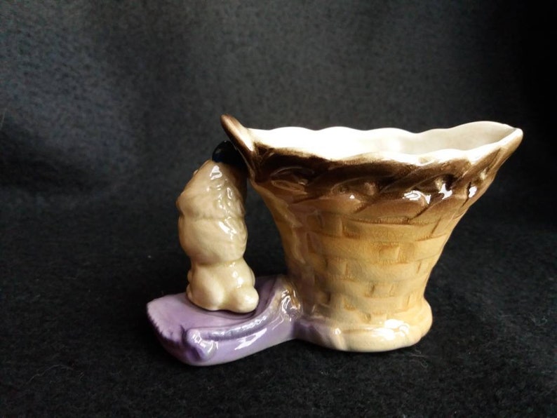 Vintage Hornsea FAUNA Creamer Jug. Poodle and Basket. Dog Jug. White ...