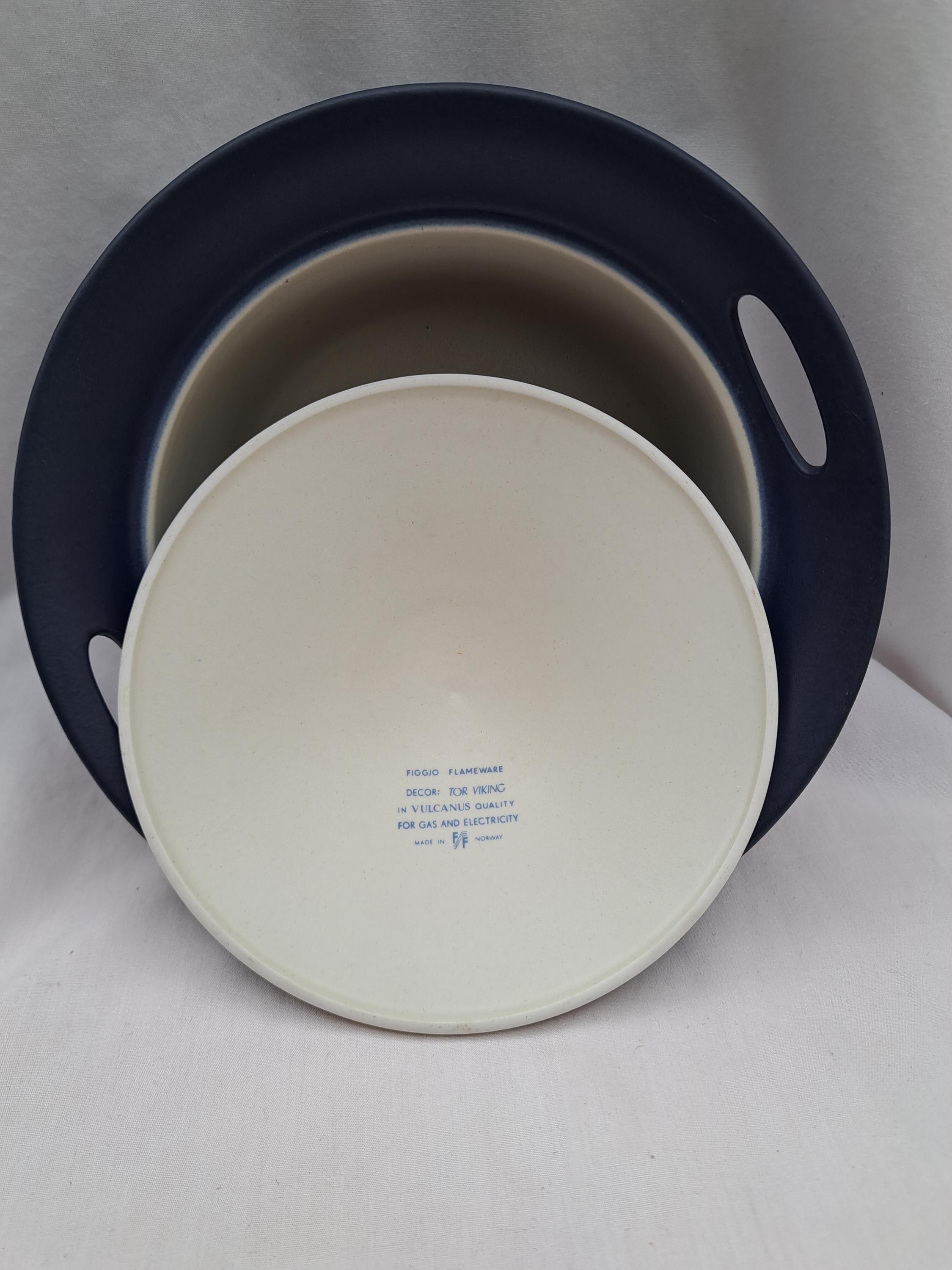 Figgjo Flint Flameware Casserole Floral Ring Pattern Designed by Turi ...