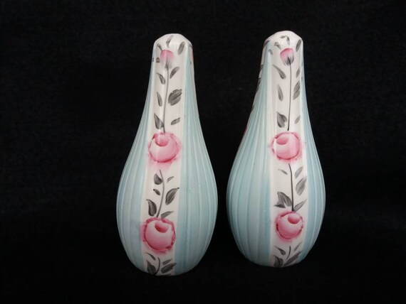 Vintage Cruet Set. Handpainted Flowers. Teardrop Shape. Pink | Etsy