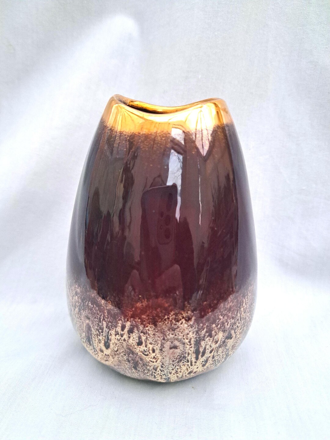 Vintage Jasba Keramik Vase West German Pottery 1960s Jasba 101/18 Multi ...