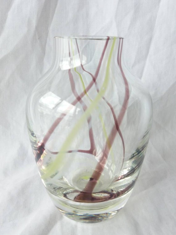 Oban Striped Vase by Caithness Glass. Chris Orr. Paul Ysart. - Etsy