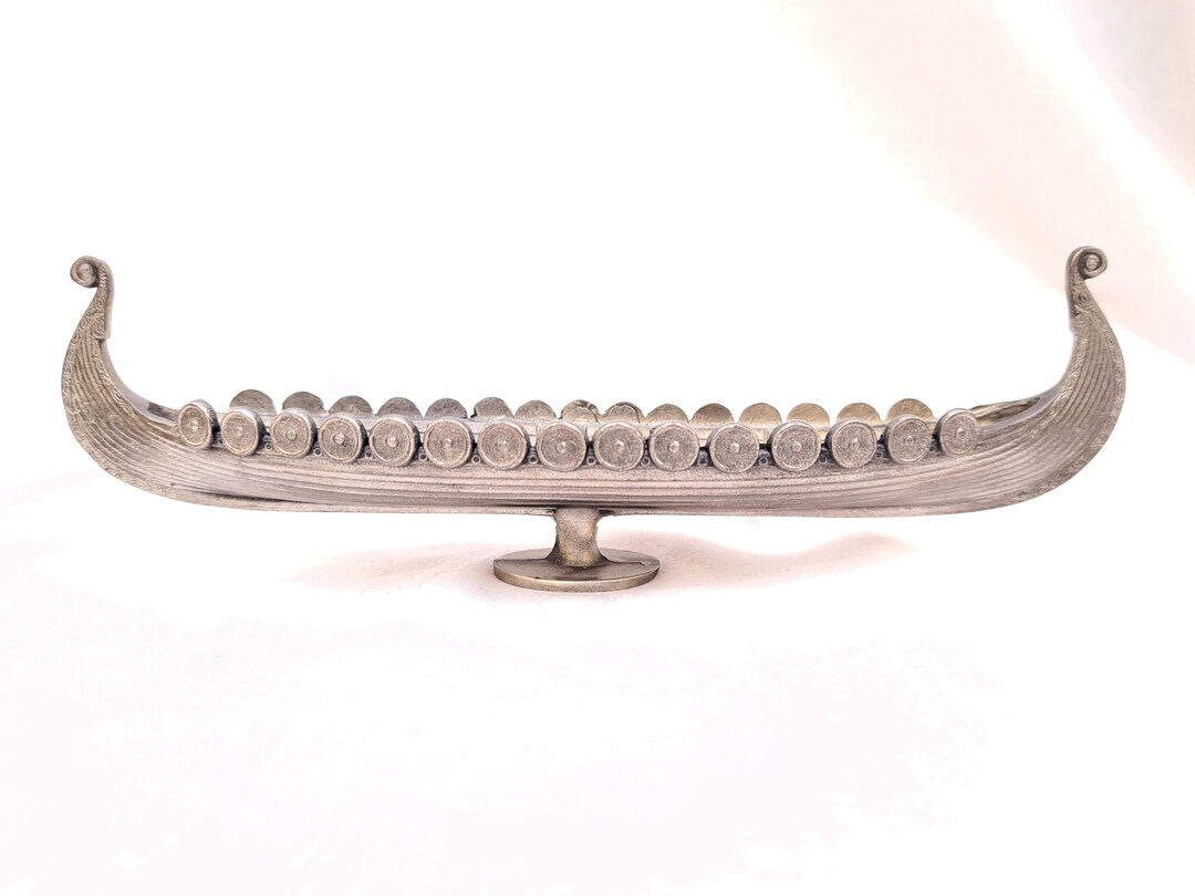 Vintage Viking Longship Osebergskipet Anno 800 Pewter. Tinn. Norwegian ...