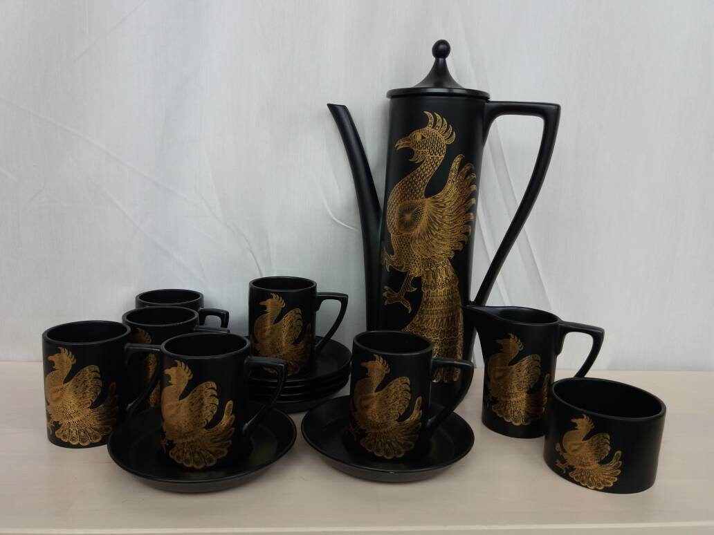 Vintage Portmeirion PHOENIX Coffee Service. John Cuffley. Stoke-on ...