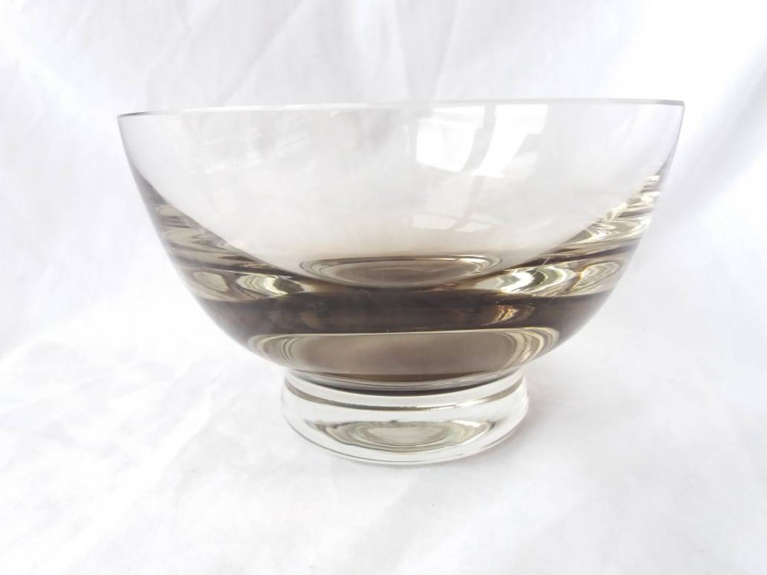 Caithness Glass Cased Party Bowl in Peat Colour. Fine Glass Circular ...