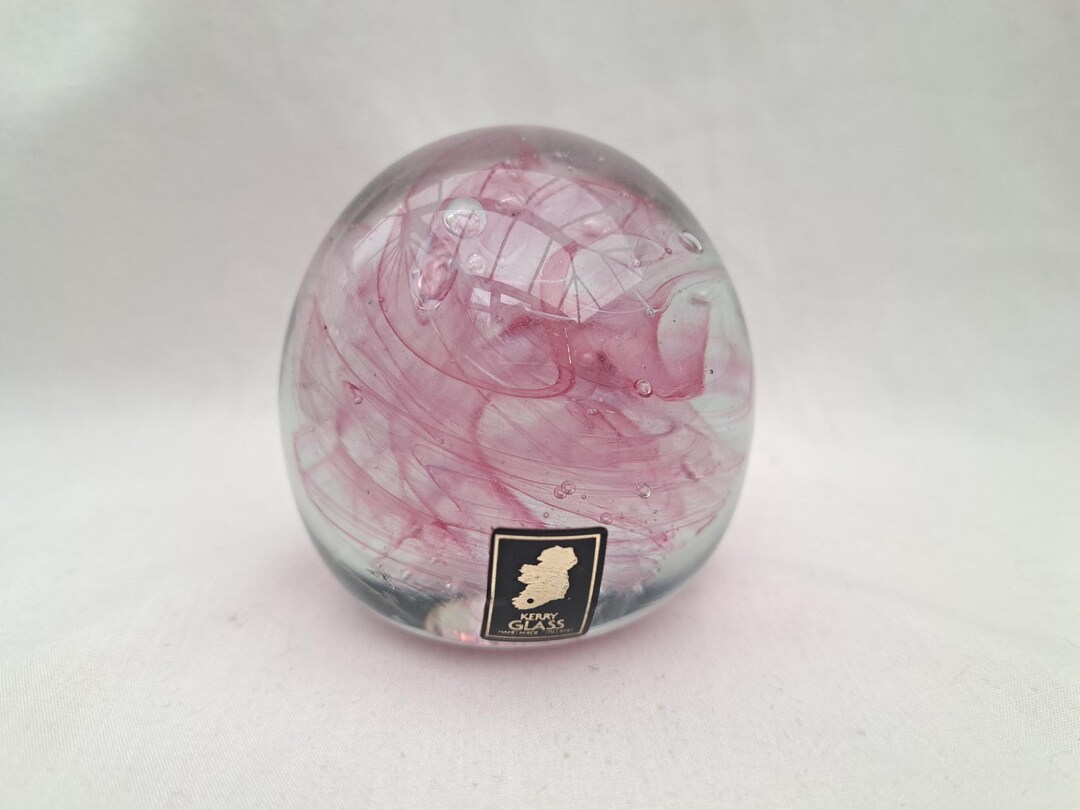 Vintage Kerry Glass Paperweight. 1980s. Flame Pontil Mark. Michael ...