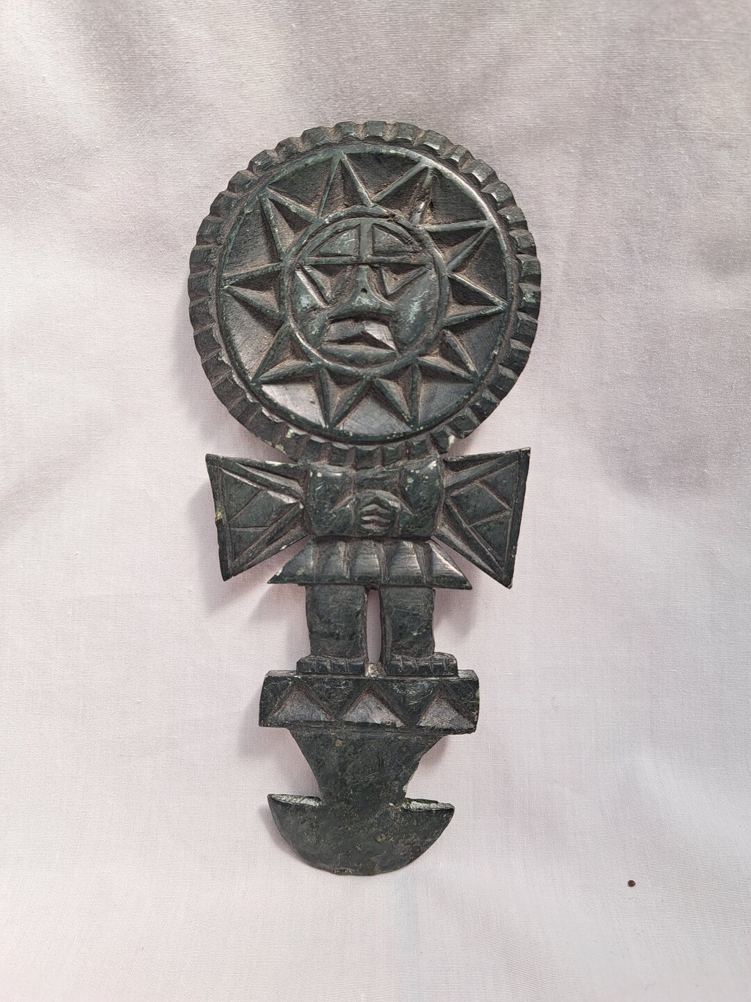 Vintage Peruvian Tumi ceremonial Knife Carved in Green - Etsy