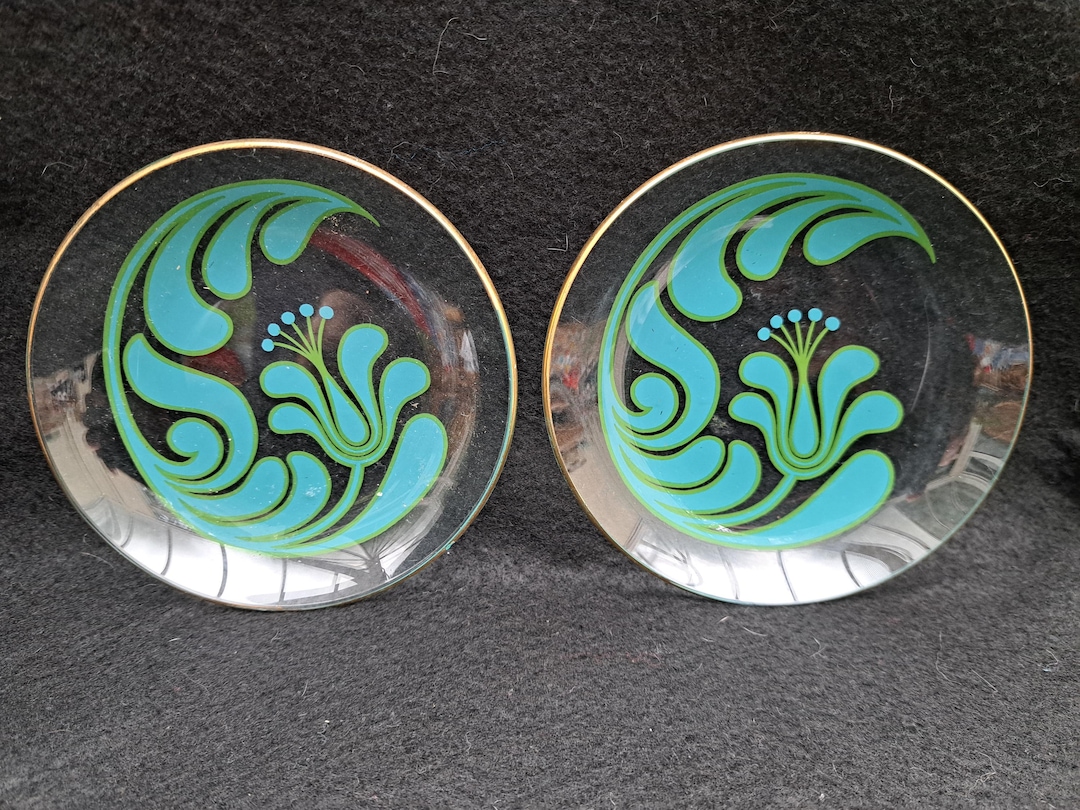 Vintage Chance Brothers Glass Pin Dish Pair. Canterbury Pattern. 1971 ...