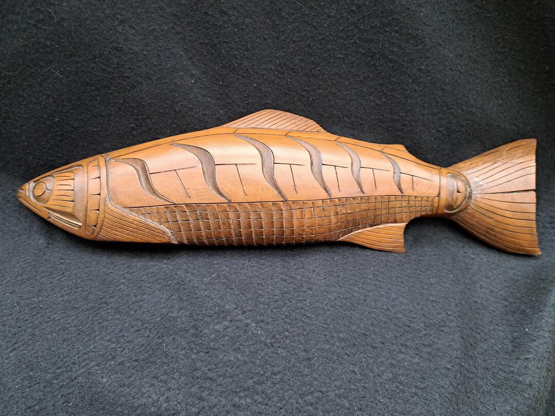 RESERVED Ron Alek Carving. SALMON. Salish. First Nation Art. Kwakiult ...