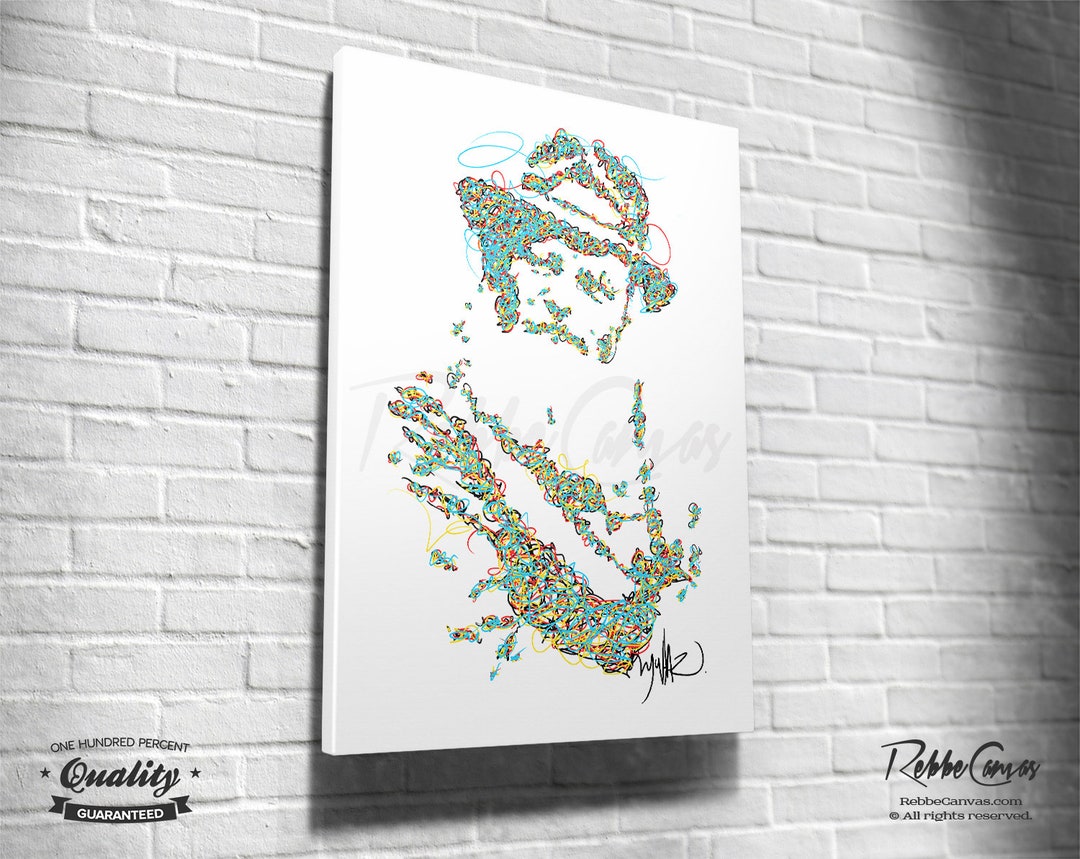 Beautiful Jewish Portrait - Lines - Original Digital Painting Print on ...
