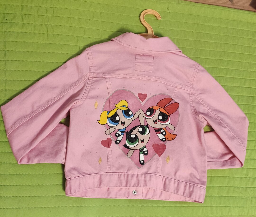 Custom Clothes / Hand Painted Denim Jacket - Powerpuff Girls / Made to ...
