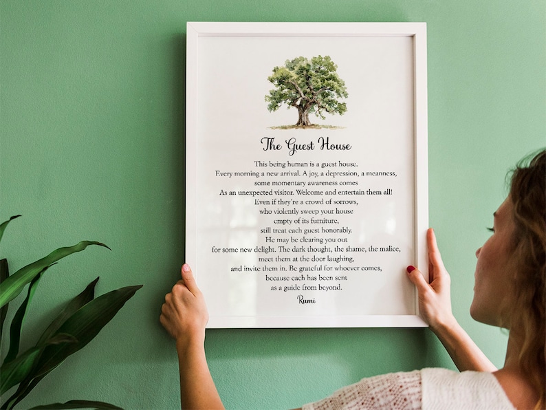 The Guest House Poem by Rumi Printable, Digital Download, Literary ...