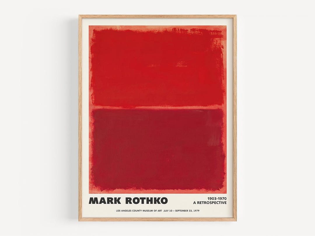 Mark Rothko Retrospective LACMA Exhibition Printable, Red Color ...