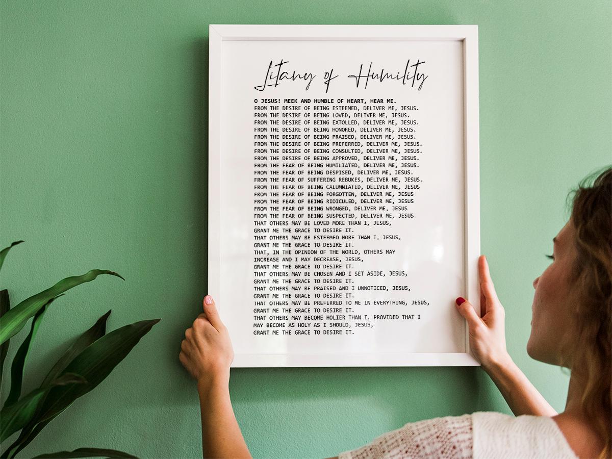 Litany of Humility Prayer Printable, Digital Download, Catholic Home ...