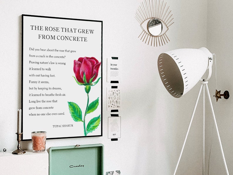 The Rose That Grew From Concrete Lyrics by Tupac Shakur Printable ...