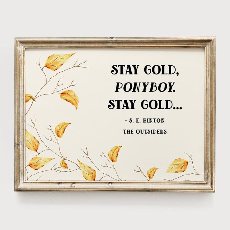 Stay Gold Ponyboy - Etsy