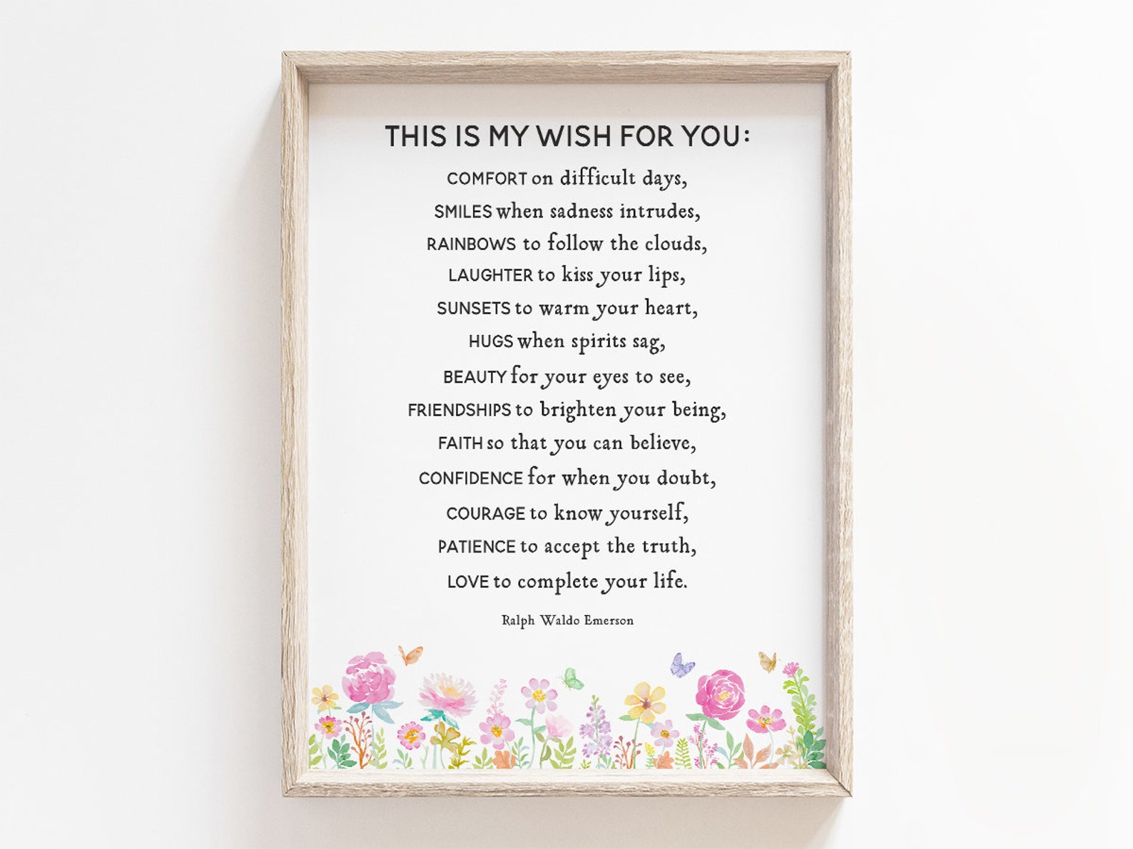 This is My Wish for You Poem by Ralph Waldo Emerson Printable, Literary ...