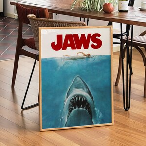 Jaws Movie Poster Printable, Digital Download, Classic Cinema, Horror ...