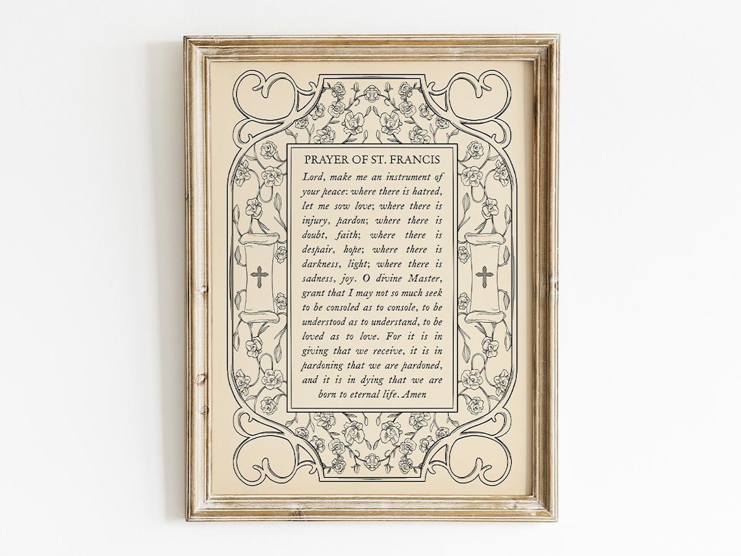 Prayer to St. Francis of Assisi Printable, Digital Download, Instrument ...