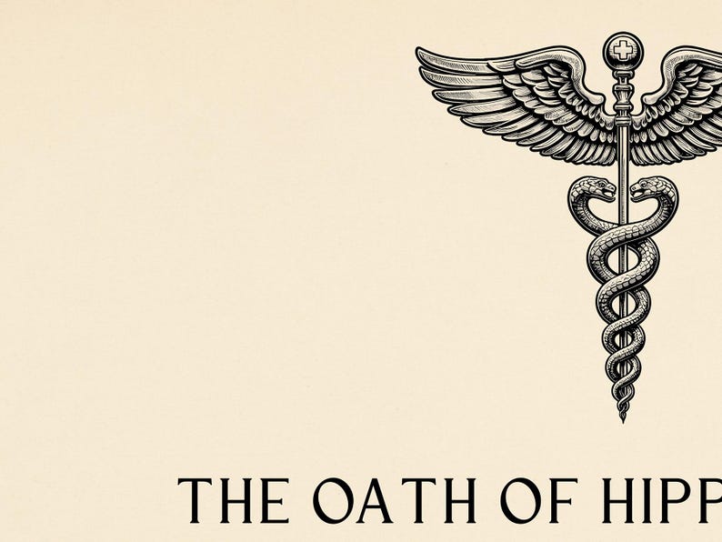 The Oath of Hippocrates Printable, Digital Download, Doctor Medical ...