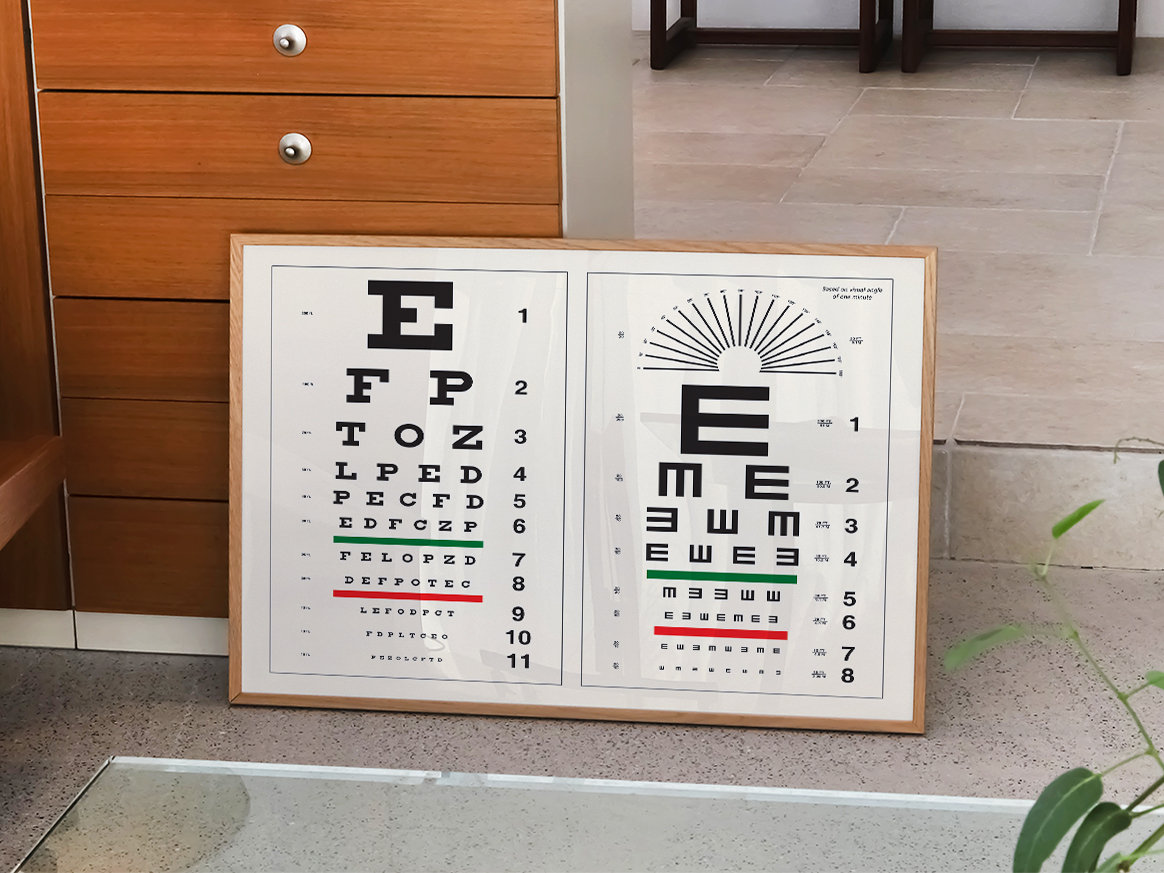 Eye Chart Poster Printable, Digital Download, Optometrist Gift, Vintage ...