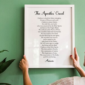 The Apostles Creed Prayer Printable, Catholic Print, Digital Download ...