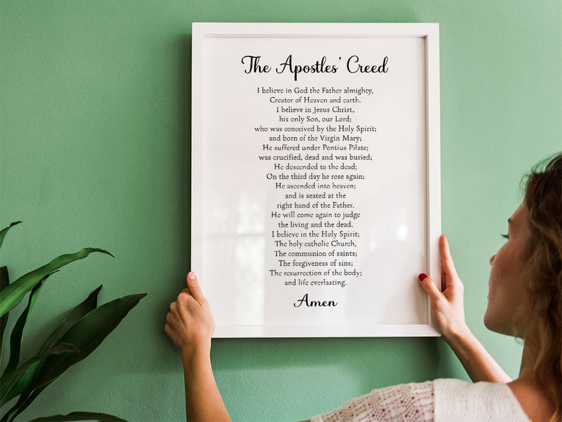 The Apostles Creed Prayer Printable, Catholic Print, Digital Download ...