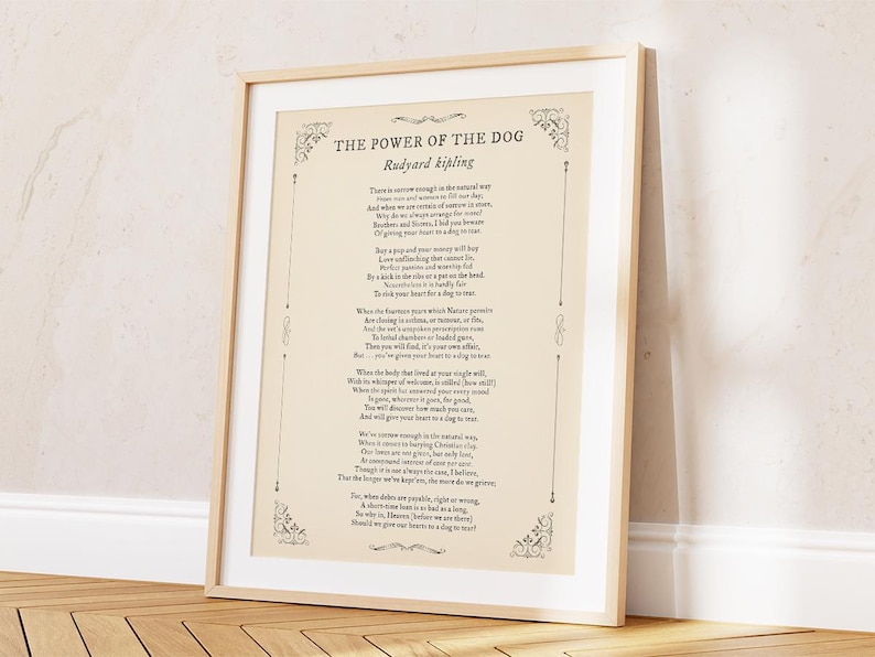 The Power of the Dog Poem by Rudyard Kipling Printable, Life of A Dog ...