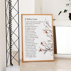 A Fallen Limb Poem Printable, Christian Print, Digital Download ...