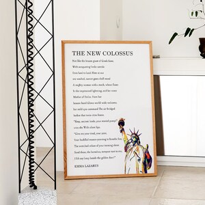 The New Colossus Poem - Emma Lazarus Printable, Digital Download ...