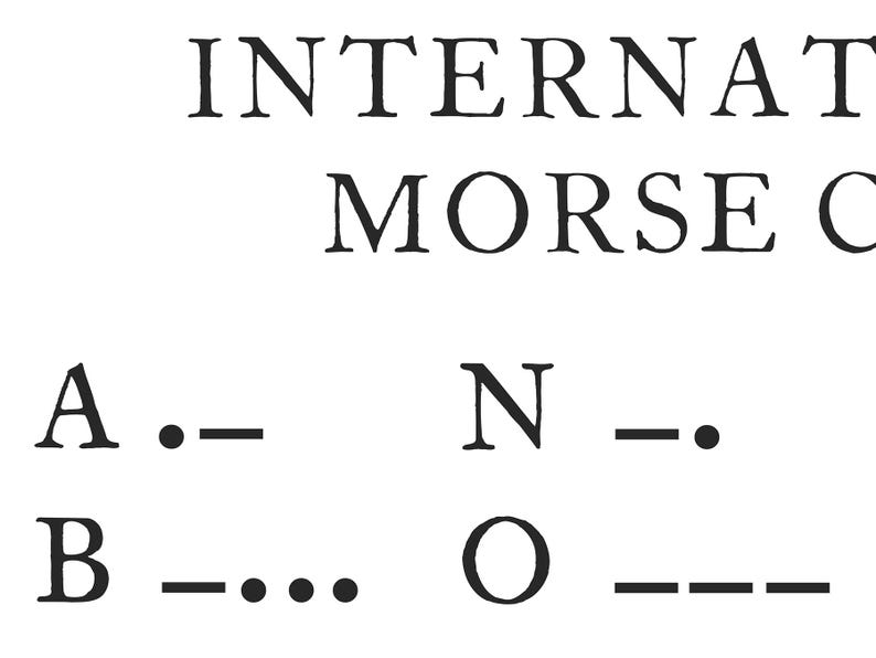 Phonetic Alphabet Numbers International Morse Code Printable, Digital ...