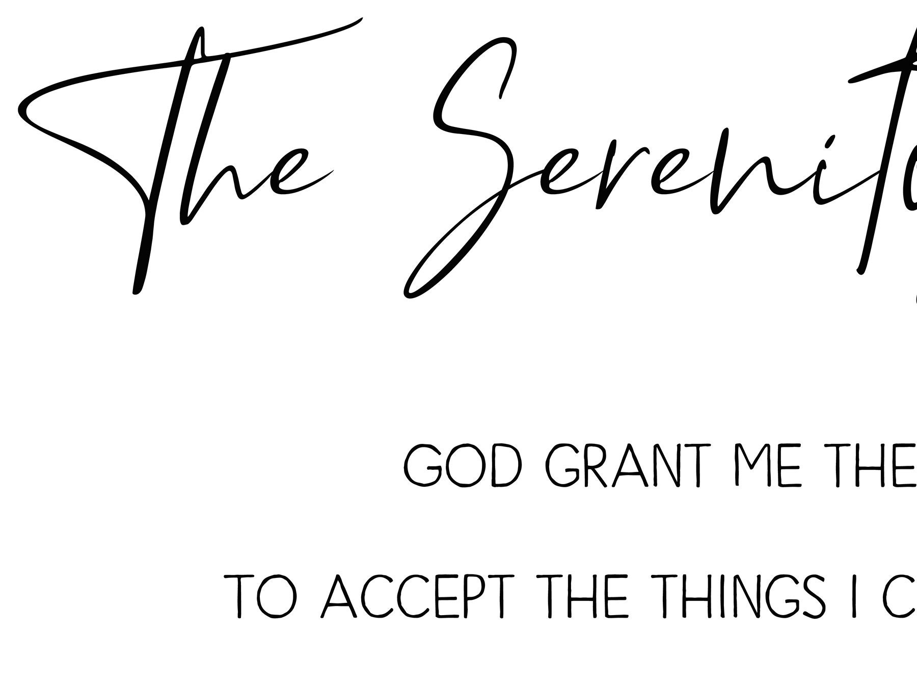 The Serenity Prayer Full Version Printable, Scripture Print Digital ...