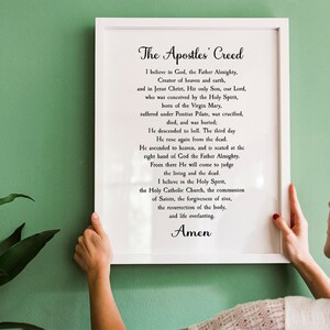The Apostles Creed Prayer Printable, Catholic Print, Digital Download ...