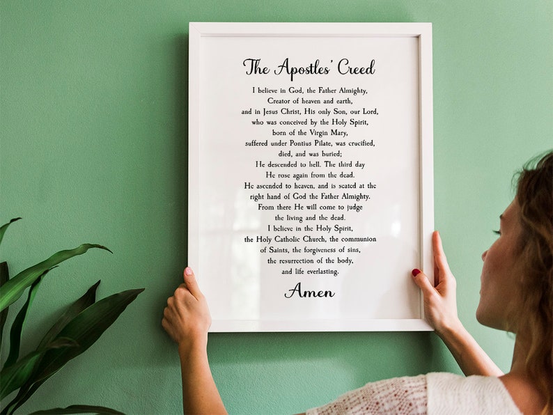 The Apostles Creed Prayer Printable, Catholic Print, Digital Download ...