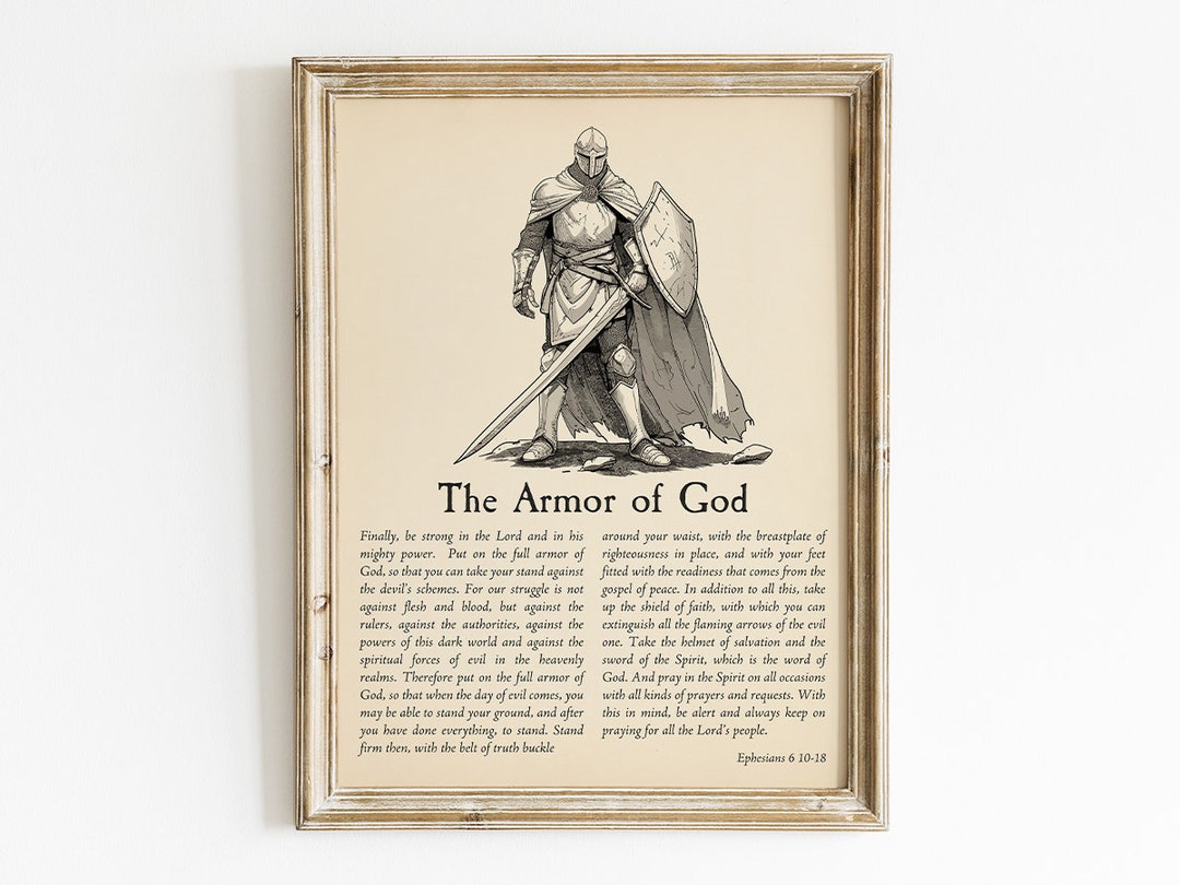 The Armor of God Ephesians 6 10-18 Bible Verse Printable, Scripture ...