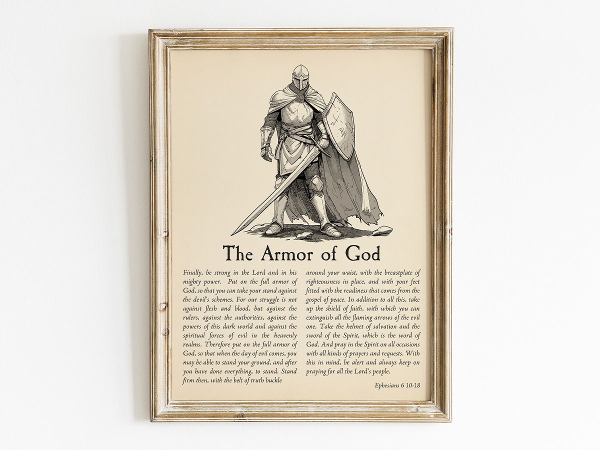 The Armor of God Ephesians 6 10-18 Bible Verse Printable, Scripture ...
