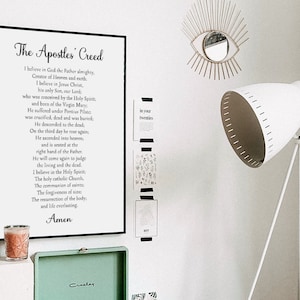 The Apostles Creed Prayer Printable, Catholic Print, Digital Download ...