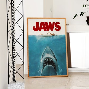 Jaws Movie Poster Printable, Digital Download, Classic Cinema, Horror ...