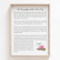 Dragonfly With Poem, DIGITAL PRINTS, Watercolor Wall Art Print ...