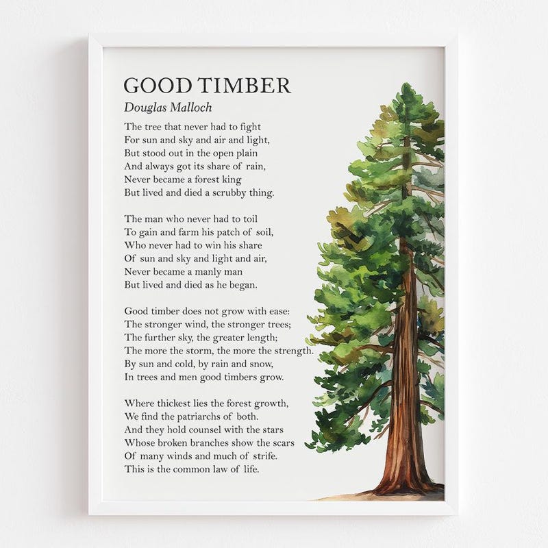Good Timber Poem - Etsy