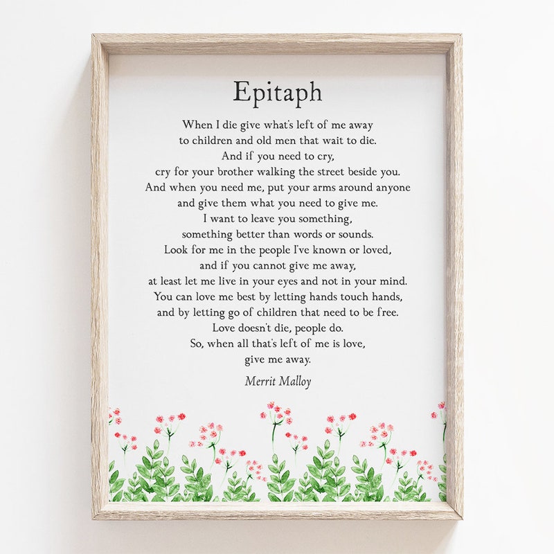 Remember Me Poem - Etsy
