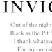 Invictus by William Ernest Henley Printable, Typography Literature ...