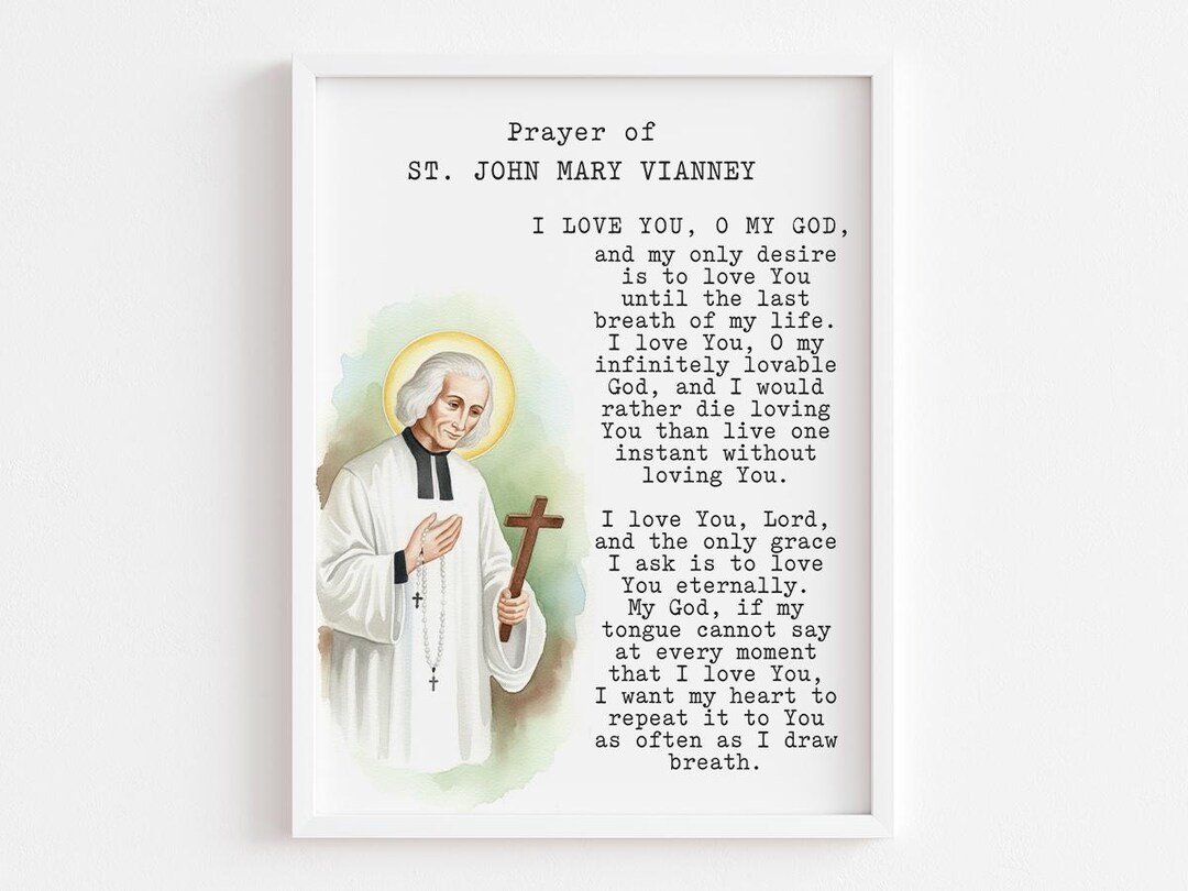 St. John Vianney Prayer Quote Printable, Digital Download, Christian ...