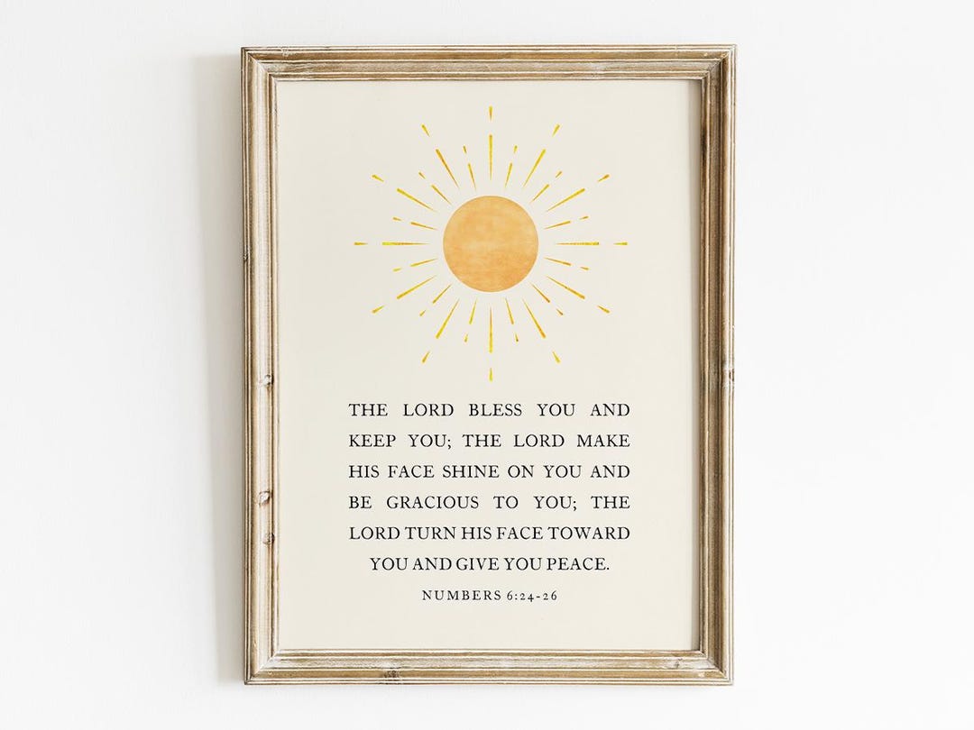 The Lord Bless You and Keep You Numbers 6:24-26 Bible Verse Printable ...