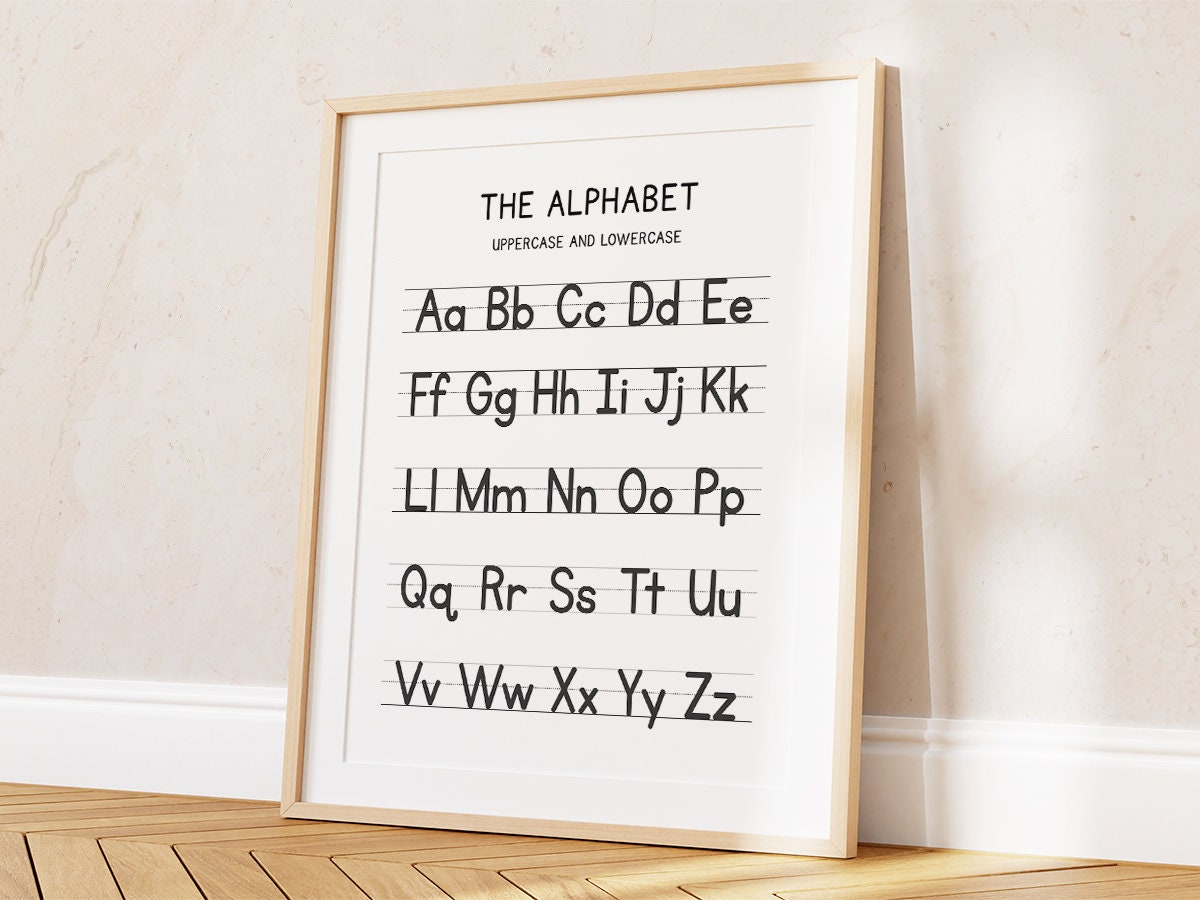 The Alphabet ABC Printable, Educational Chart Print, Digital Download ...