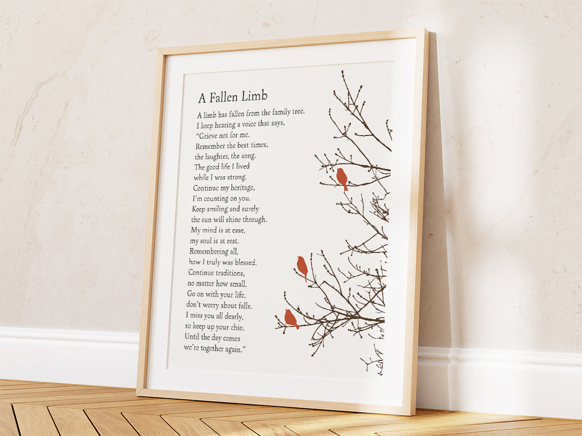 A Fallen Limb Poem Printable, Christian Print, Digital Download ...
