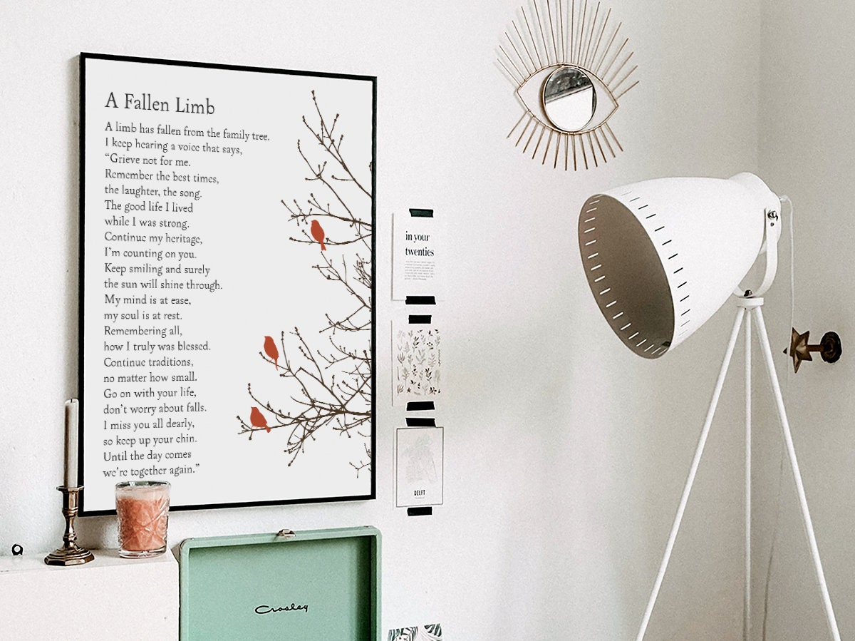 A Fallen Limb Poem Printable Christian Print Digital Download