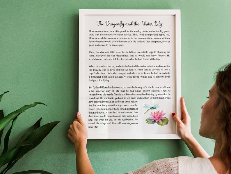 The Dragonfly Story Printable, Digital Download, Encourage Children ...